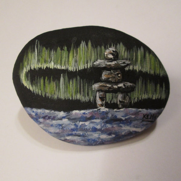 Painted Rock Art Northern Lights - Etsy