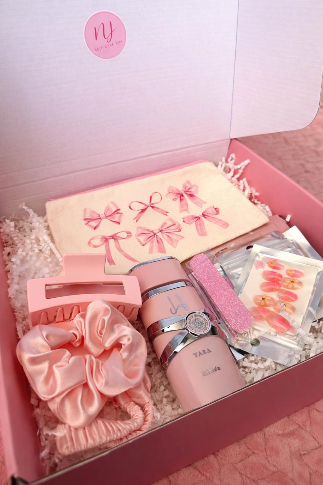 Pink Self-care Gift Box With YARA Perfume - Etsy