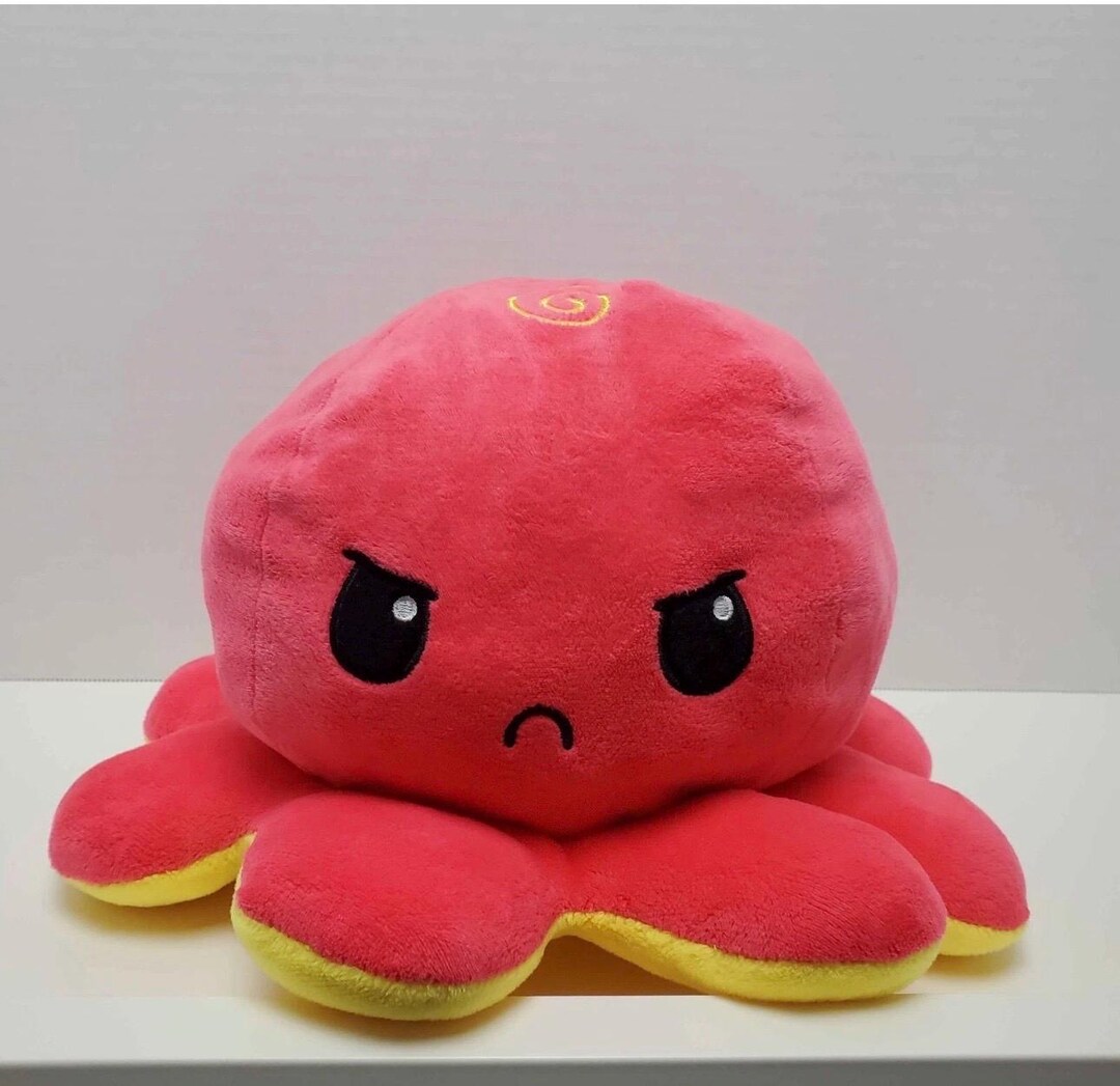 Reversible Octopus Plush Toy | Mood Flip Octopus | Cute Double-sided ...