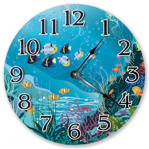 10.5 SEA MARINE LIFE Clock Large 10.5 Wall Clock - Etsy