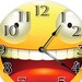 10.5 SMILING EMOJI With OPEN Mouth Clock Large 10.5 Wall Clock Emoticon ...