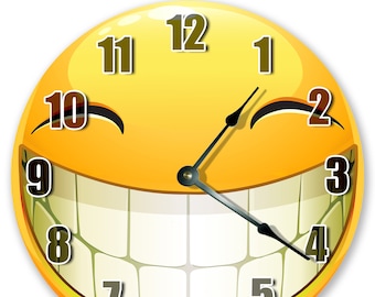 Smiley Face Clock | Etsy