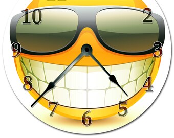 Smiley face clock | Etsy