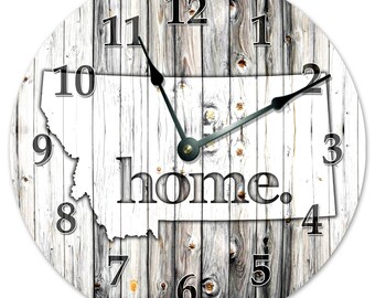 10.5 NEW HAMPSHIRE Rustic Map Clock Living Room Clock | Etsy