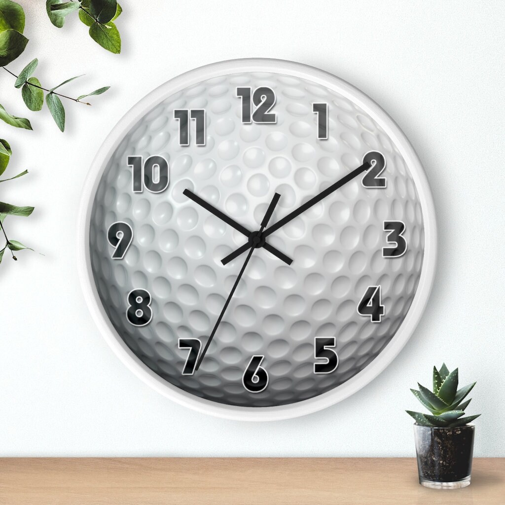 Wall Clock SILENT GOLF CLOCK Fathers Day Gift for Dad Fathers | Etsy
