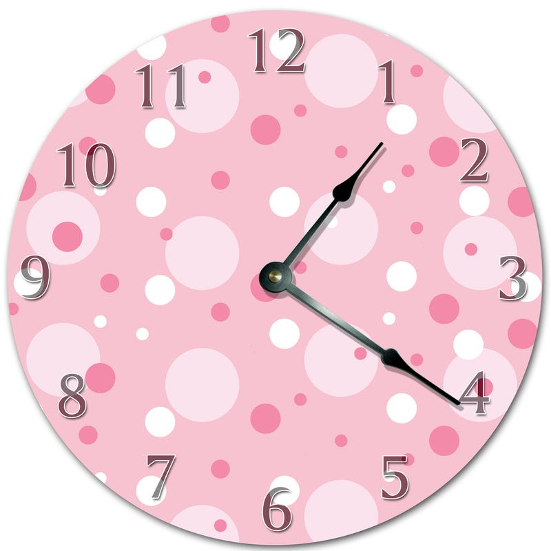 Polka Dot Clock - Etsy