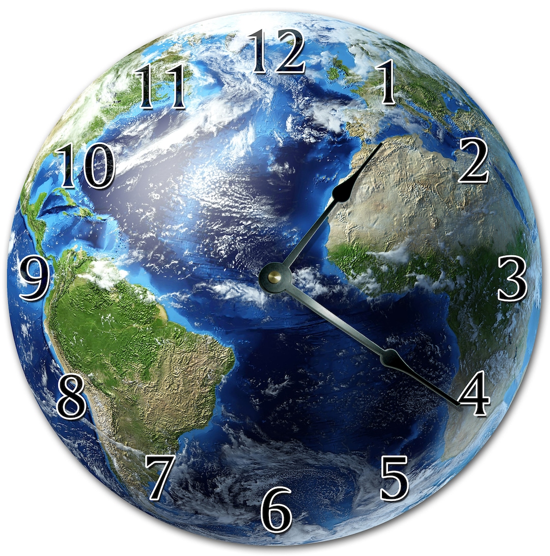 10.5" Space View on Planet EARTH Clock - Wonderful Earth - Living Room ...