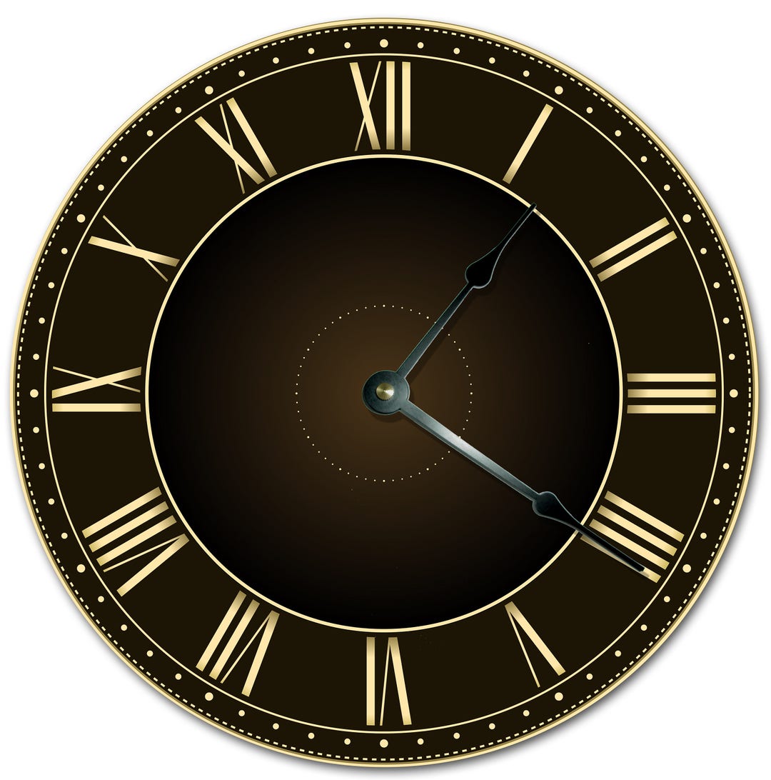 10.5" VINTAGE Clock - Living Room Clock - Large 10.5" Wall Clock - Home ...