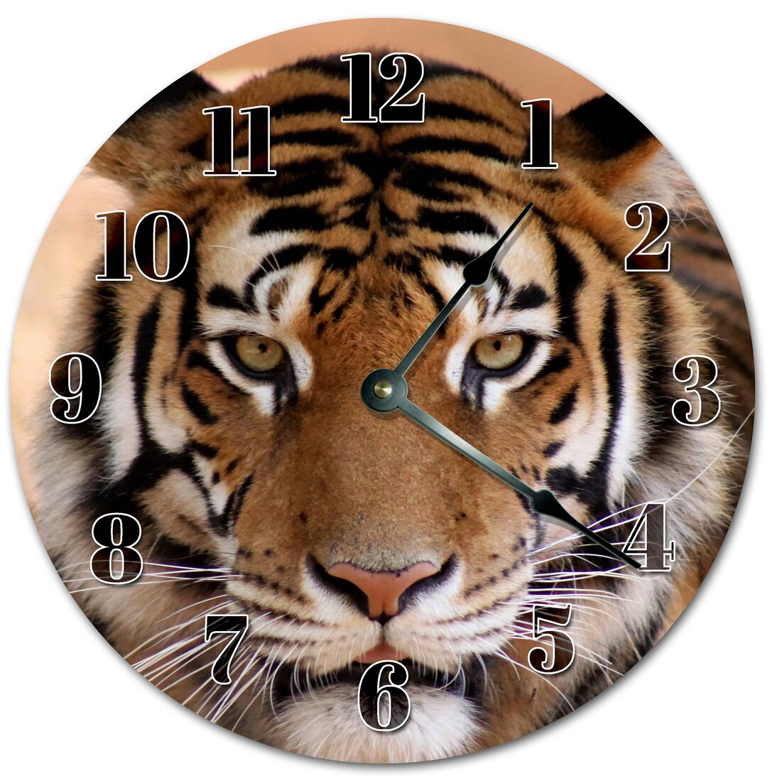 10.5 MIGHTY BENGAL TIGER Clock Living Room Clock Large 10.5 Wall Clock ...