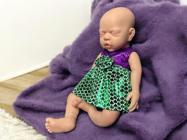 12 Inch Preemie Silicone Reborn Doll – Soft Squishy Platinum Full Body ...