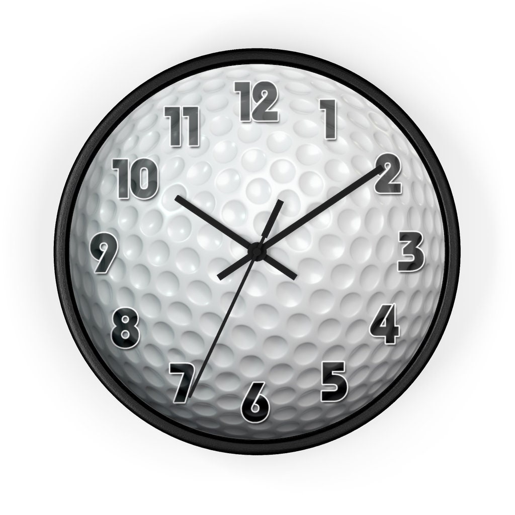 Wall Clock SILENT GOLF CLOCK Fathers Day Gift for Dad Fathers | Etsy