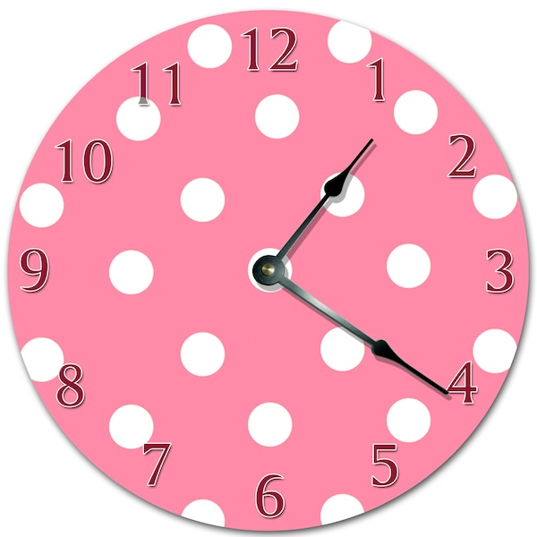 Polka Dot Clock - Etsy