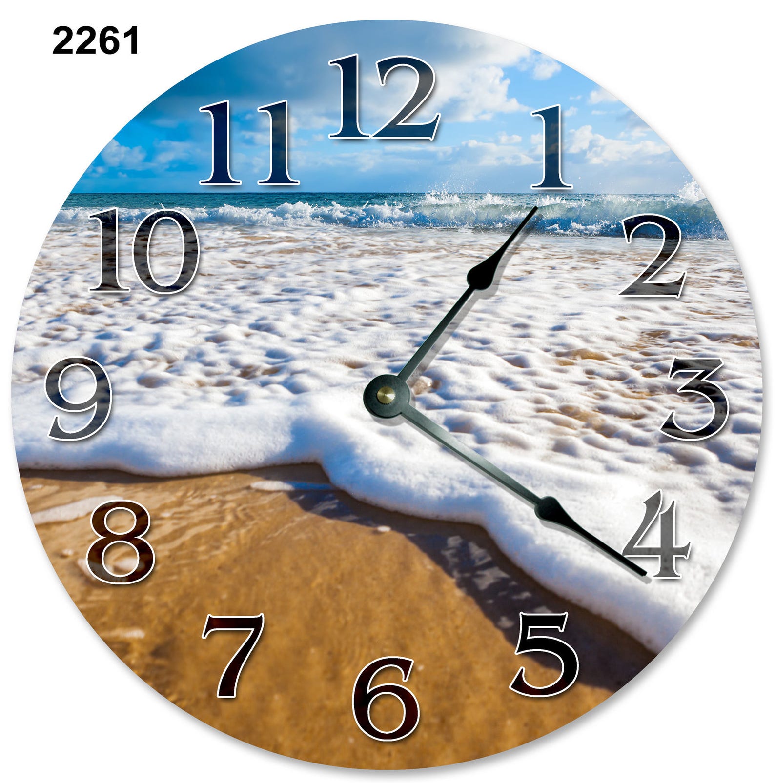 10.5 OCEAN Wave Sea Foam Clock Living Room Clock | Etsy