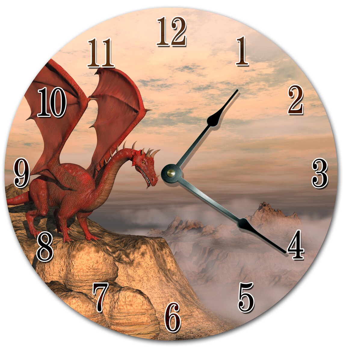 10.5 3D DRAGON ART Clock Living Room Clock Large - Etsy