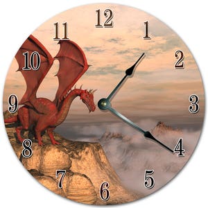 10.5 3D DRAGON ART Clock Living Room Clock Large 10.5 Wall Clock Home ...