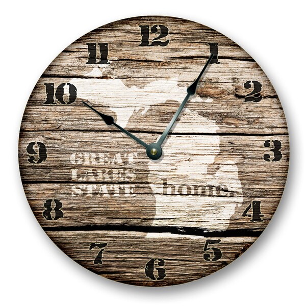 Michigan Wall Clock - Etsy