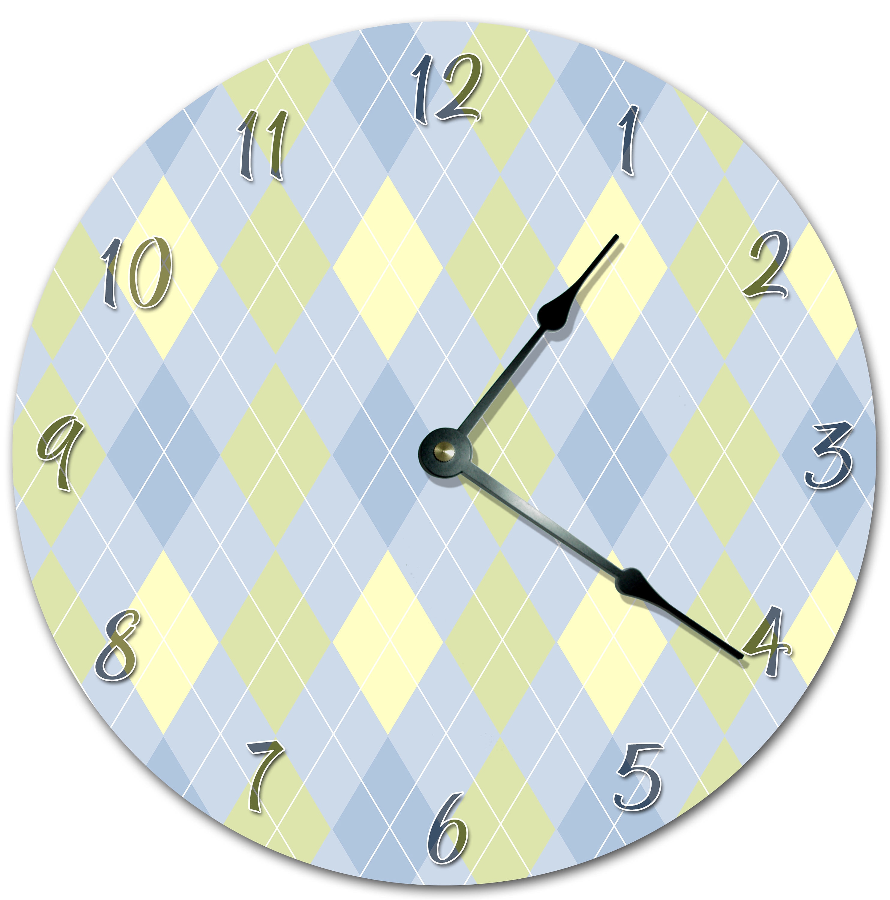 10.5 Cool DIAMOND Pattern Clock Living Room Clock | Etsy