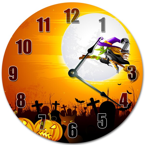 Halloween Clock - Etsy