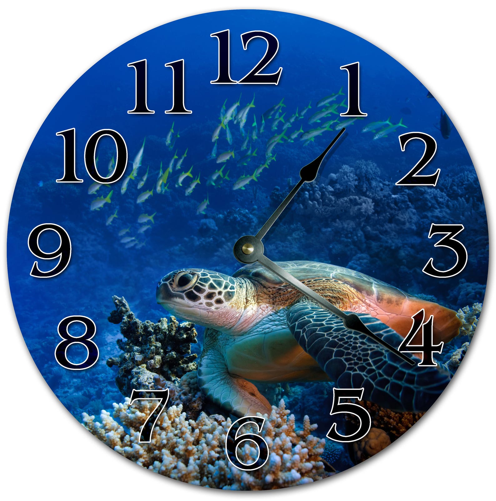 10.5 UNDER THE SEA Clock Living Room Clock Large 10.5 Wall Clock Home ...