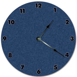 10.5 TRADEMARK DENIM Design Clock BLUE Clock Living Room Clock Large 10 ...