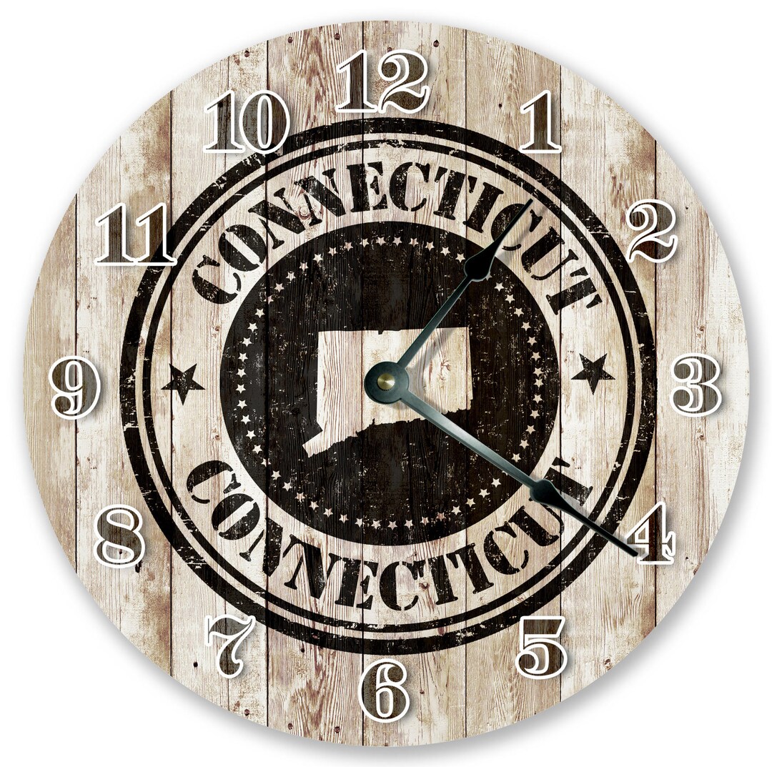 Connecticut State Map Clock: 10.5" Home Decor Wall Clock - Etsy