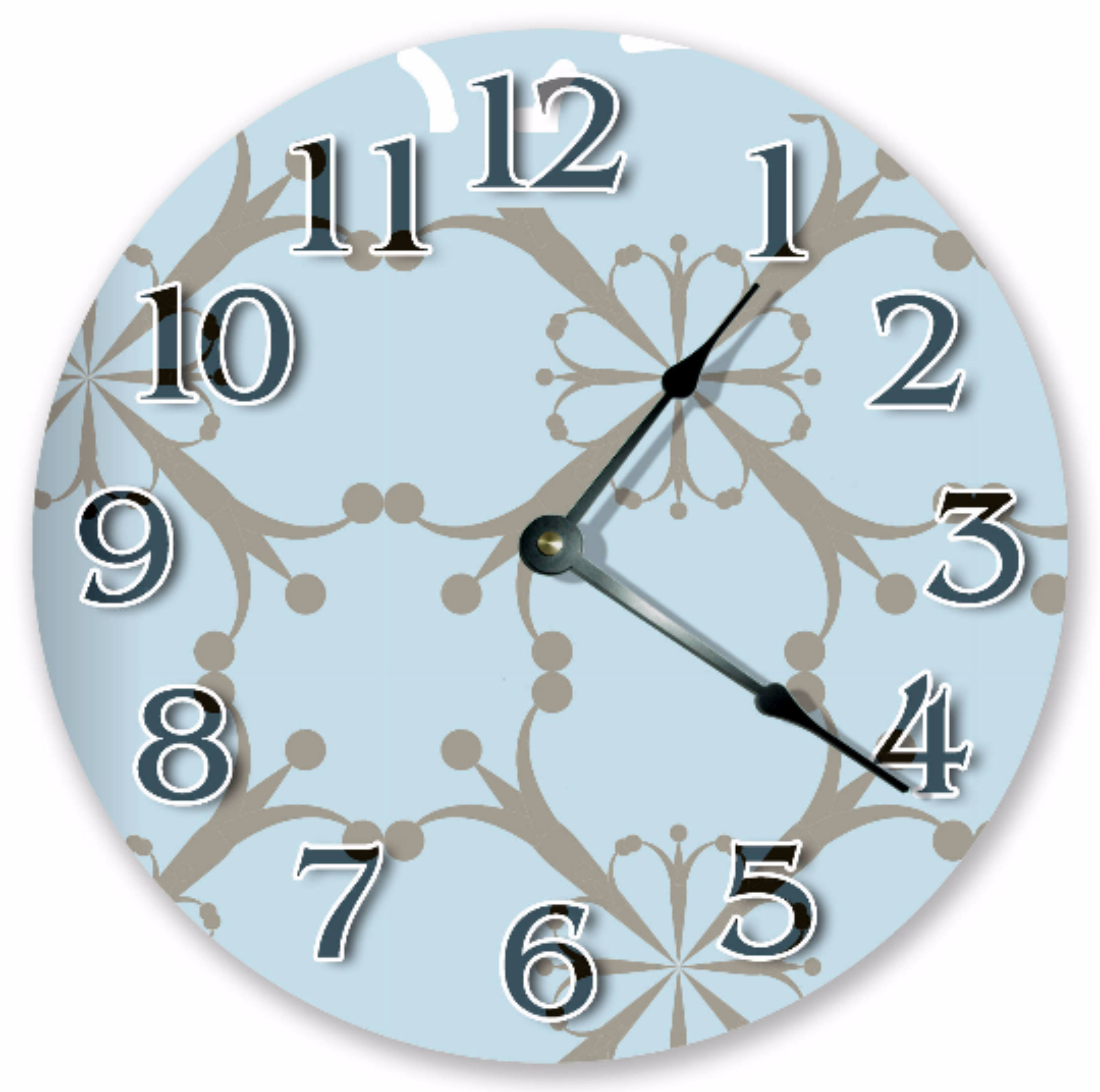 10.5 Classic Abstract Clock Blue and Gray Clock | Etsy