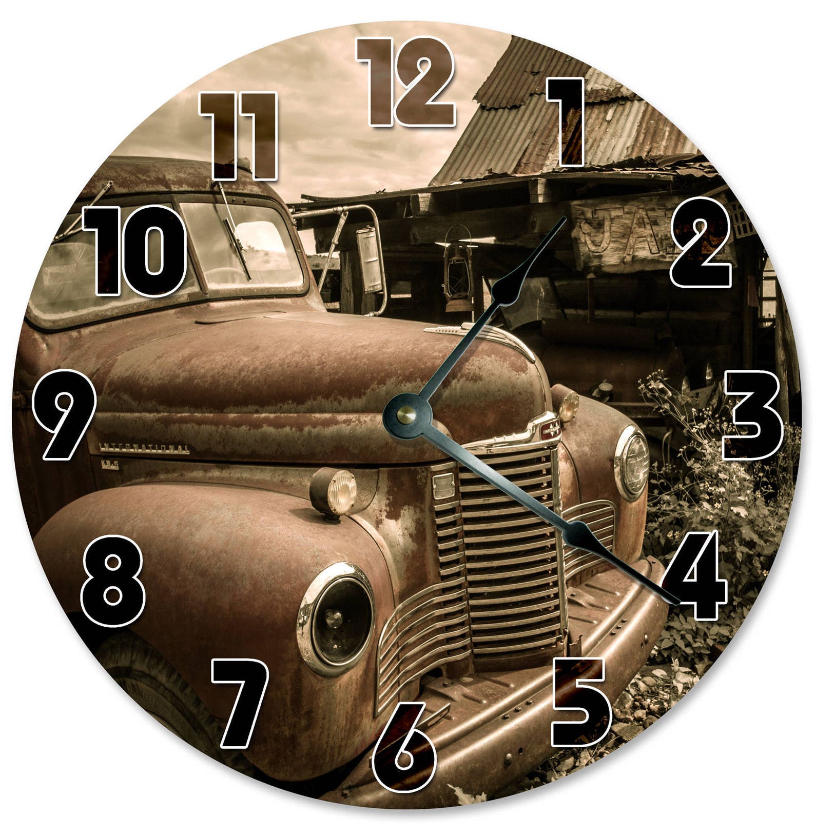 10.5 VINTAGE RETRO CAR Clock Living Room Clock Large - Etsy