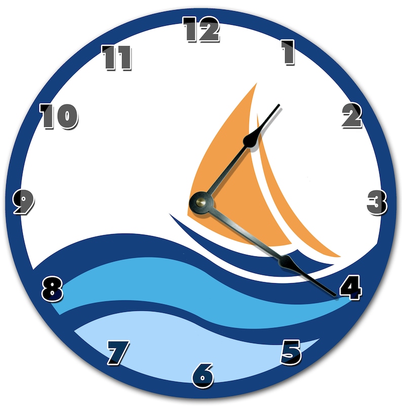 10.5 WINDSURF SAILING ART Clock Living Room Clock - Etsy