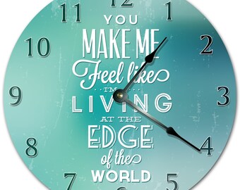 Large Word Wall Clock - Etsy