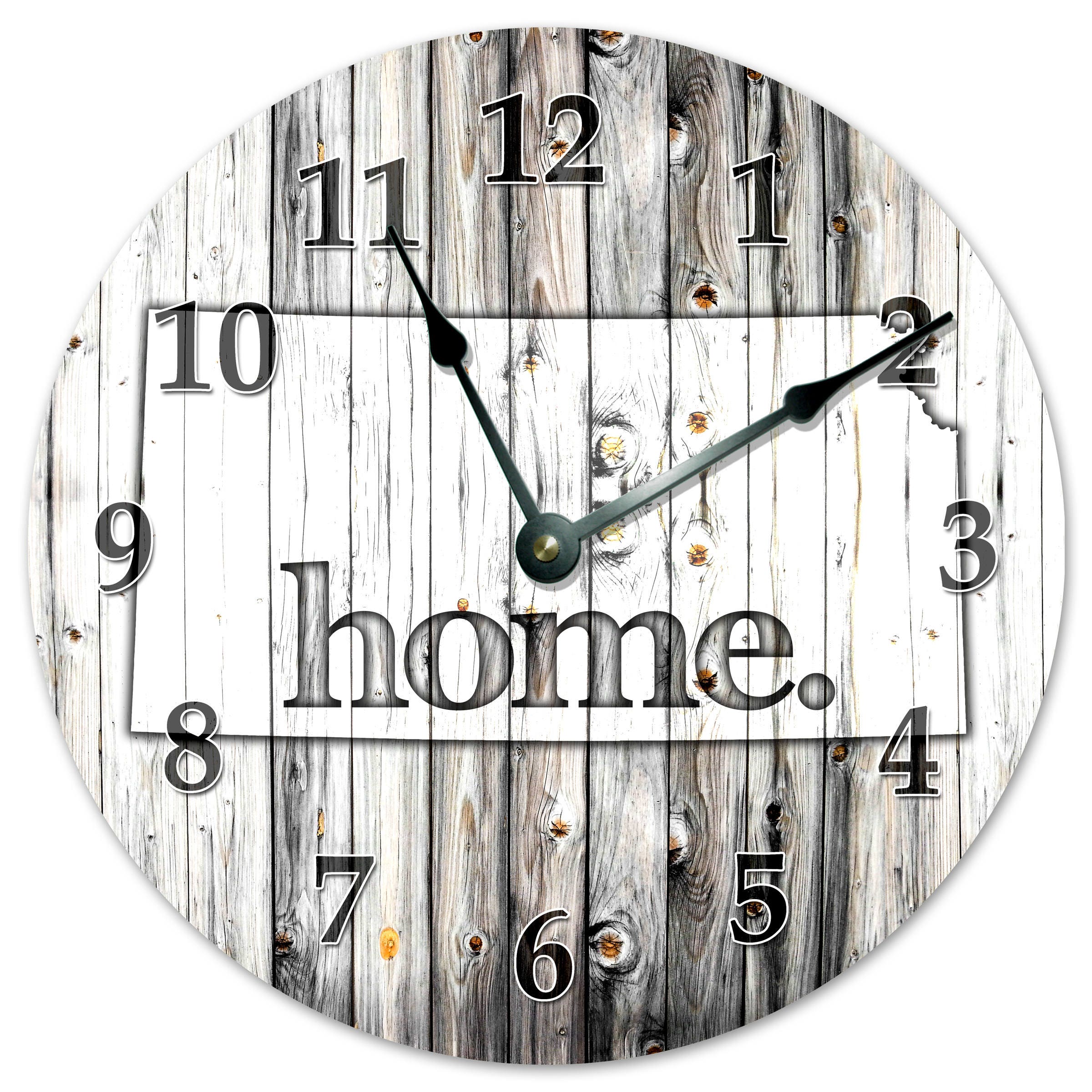 10.5 KANSAS Rustic Map Clock Living Room Clock Large | Etsy