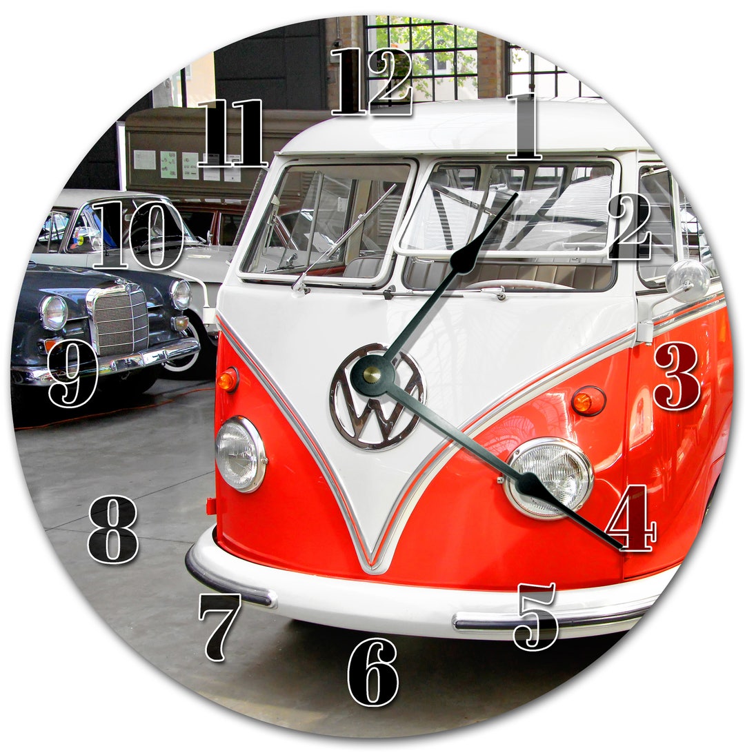 10.5 VOLKSWAGEN VAN Clock Living Room Clock Large 10.5 Wall Clock Home ...