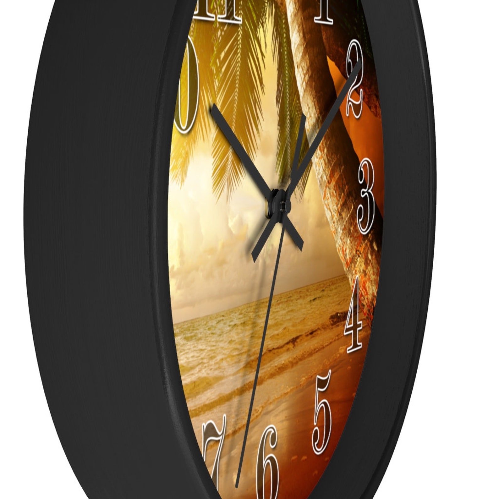 10in Silent PALM TREE CLOCK Tropical Decor Shabby Chic Wall - Etsy