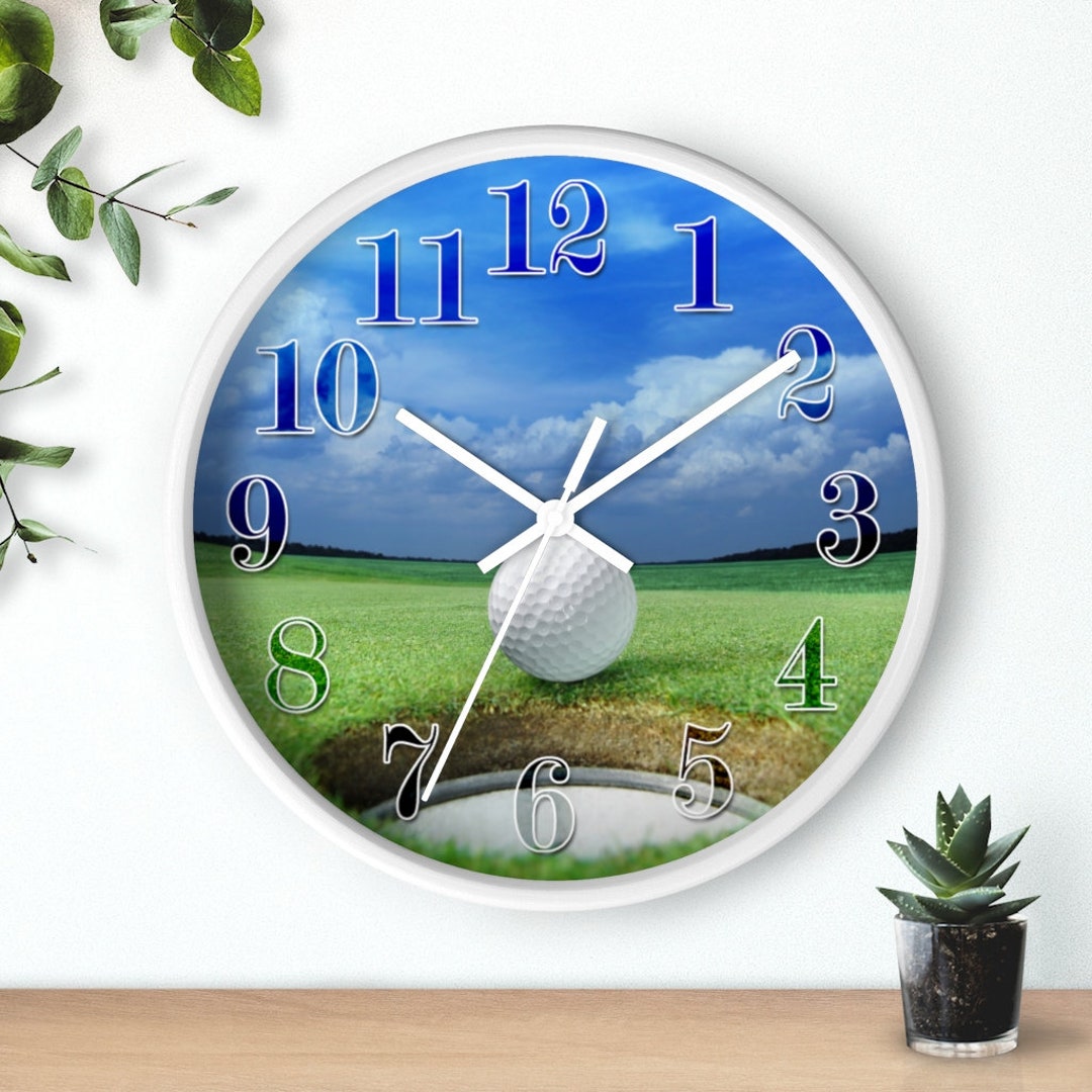 10 SILENT GOLF CLOCK Fathers Day Gift From Son Dad Fathers Golf Gift ...