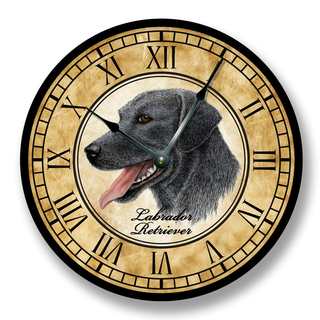 10.5 Wall Clock Labrador Retriever Dog Wall CLOCK Color Pencil Sketch ...
