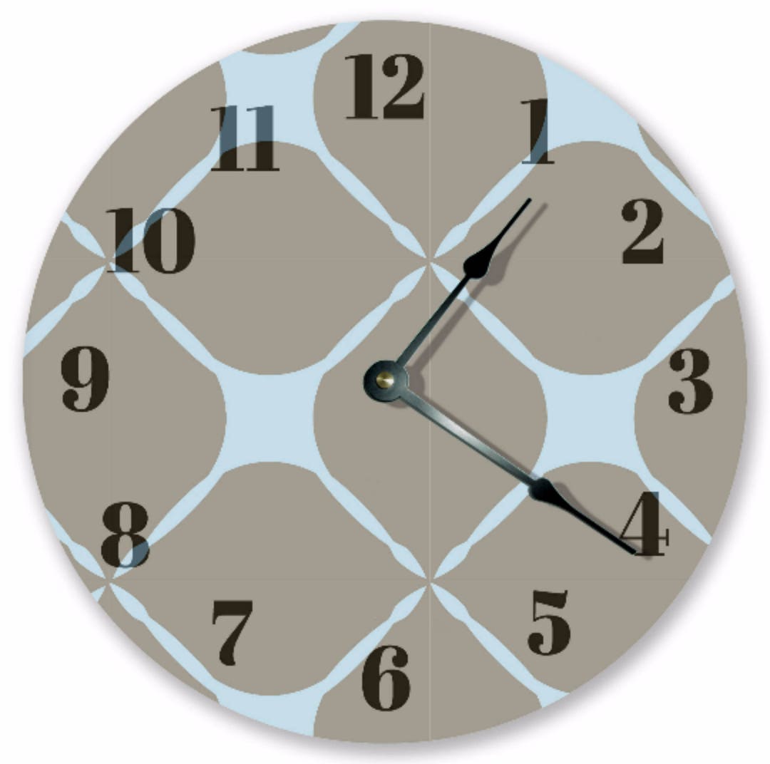 10.5 Abstract Intersecting Lines Clock Gray Clock - Etsy