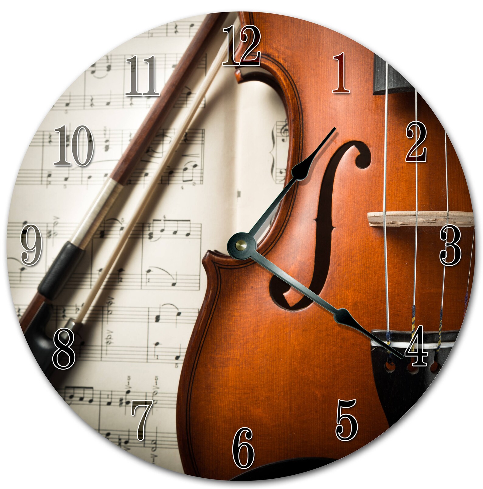 10.5 VIOLIN and MUSICAL NOTES Clock Living Room Clock - Etsy