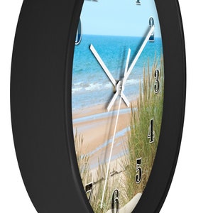 10 Silent BEACH WALL CLOCK Modern Home Decor Clocks Housewarming Gift ...