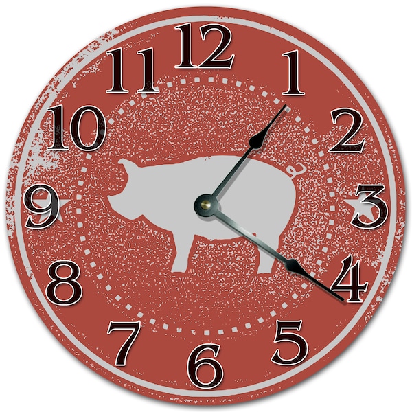 Pig Wall Clock - Etsy
