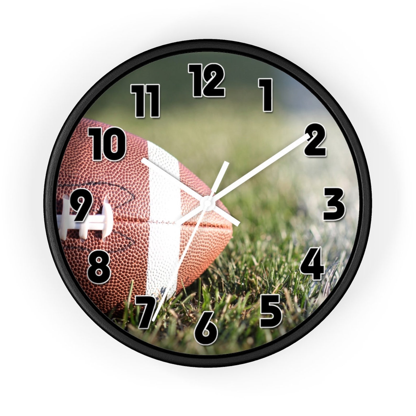 10 Silent Wall Clocks FOOTBALL WALL CLOCK Personalized | Etsy