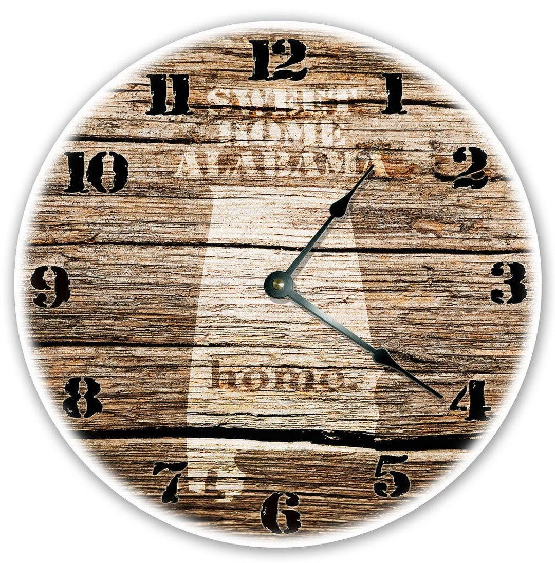 Alabama State Wall Clock: 12-inch Silent MDF Decor - Etsy