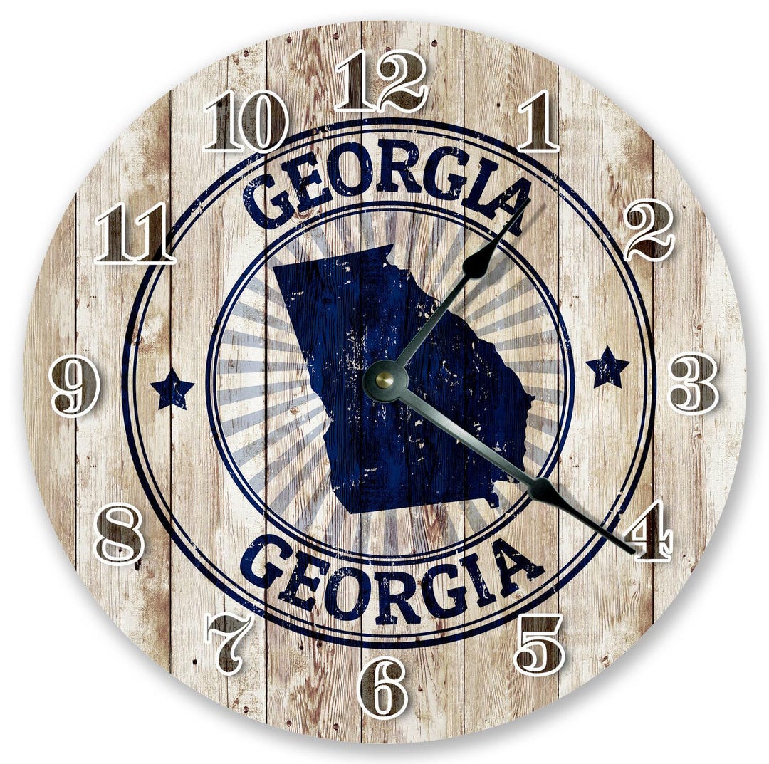 Georgia State Map Clock: 10.5" Home Decor Wall Clock - Etsy