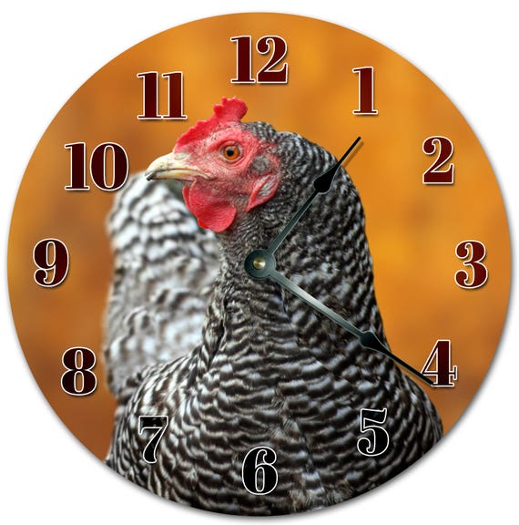10.5 CHICKEN Clock Living Room Clock Large | Etsy
