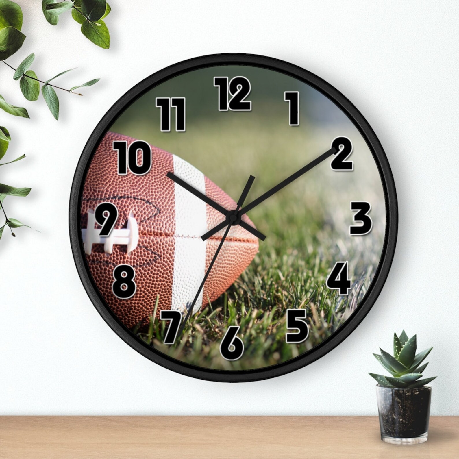 10 Silent Wall Clocks FOOTBALL WALL CLOCK Personalized | Etsy