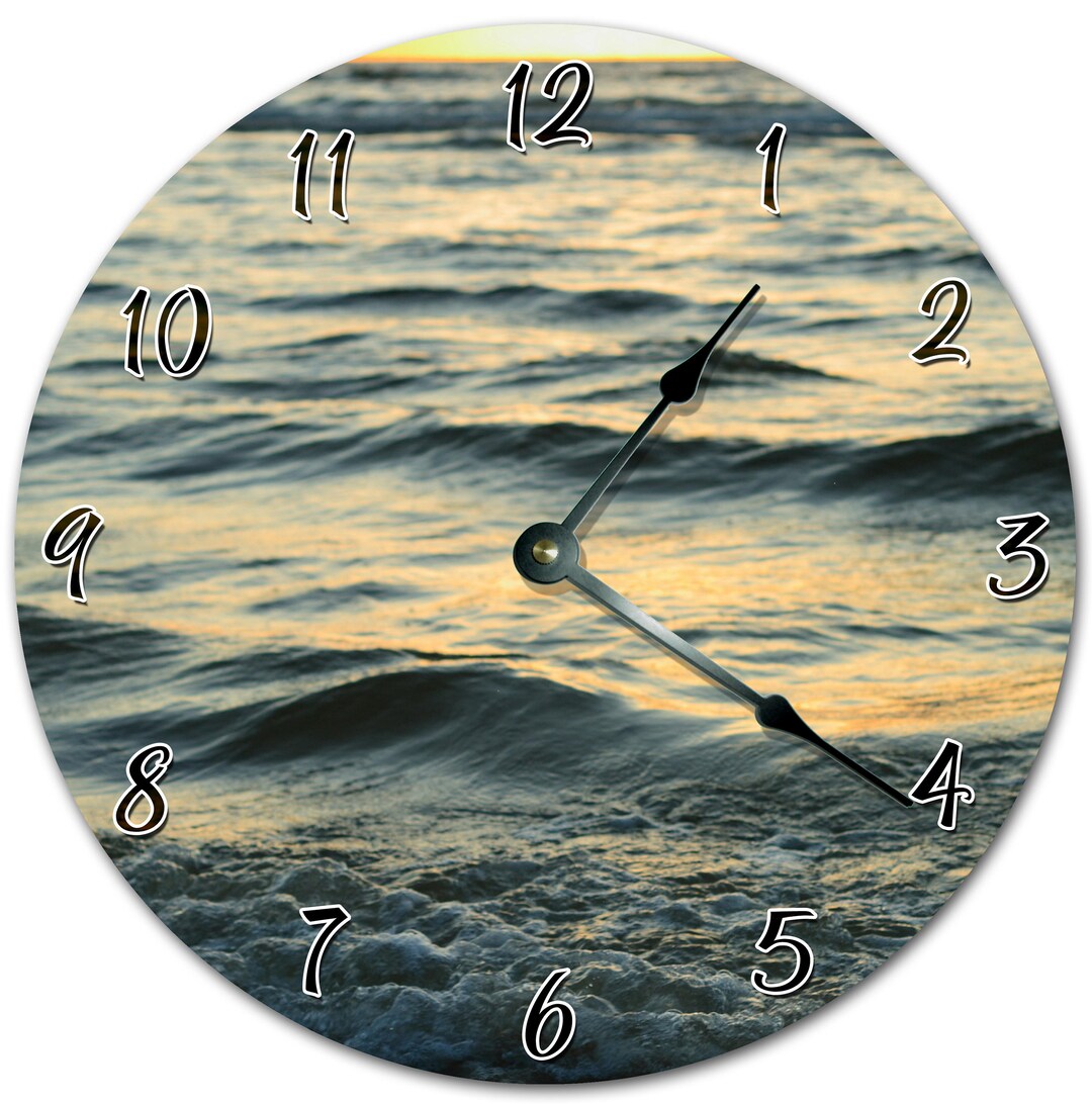10.5 Gentle Sea Waves Clock Living Room Clock Large - Etsy