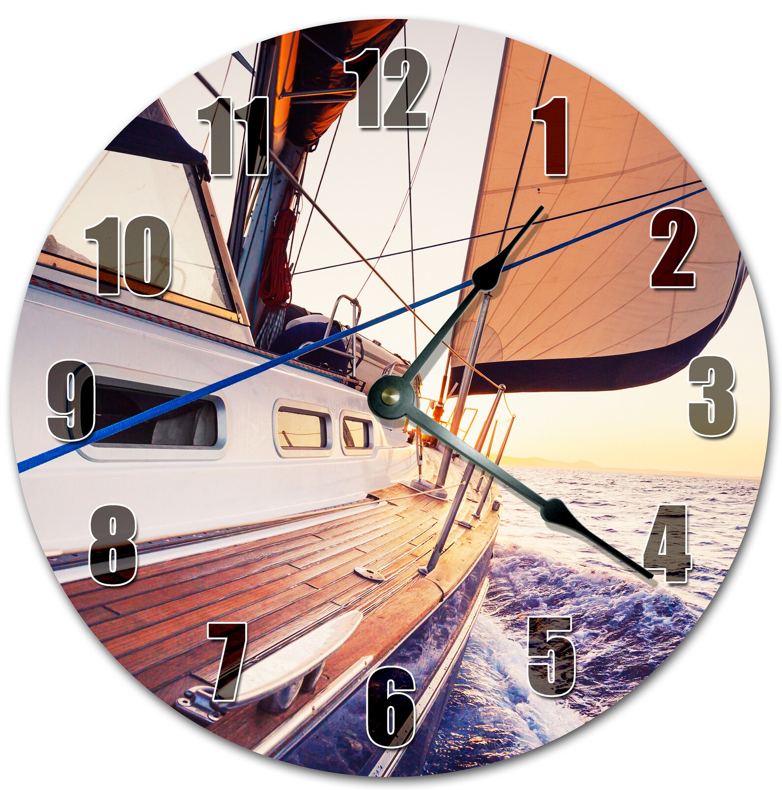 10.5 CLASSY YACHT on SEA Clock Living Room Clock | Etsy