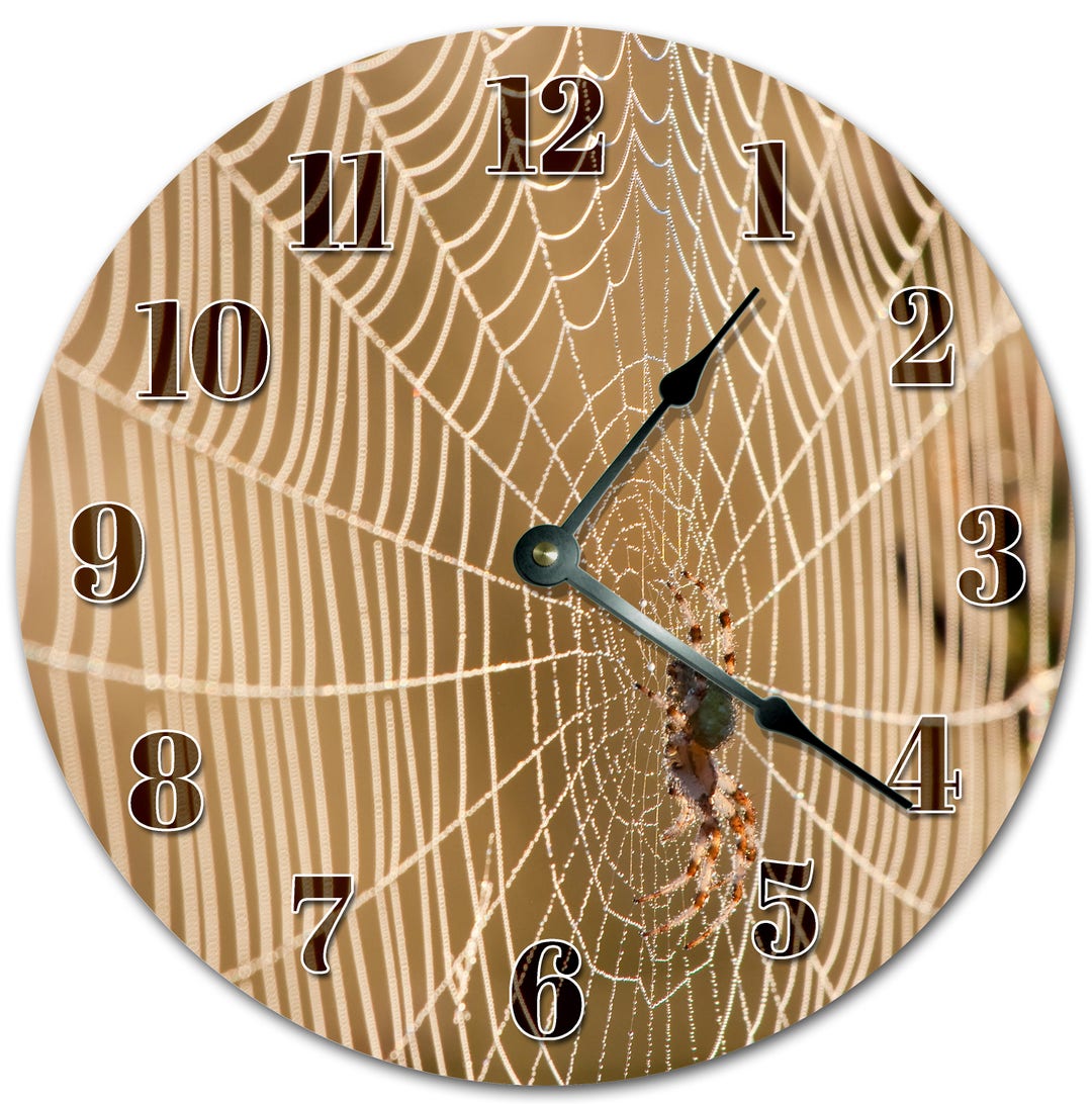 10.5 SPIDER WEB Clock Living Room Clock Large 10.5 Wall Clock Home ...