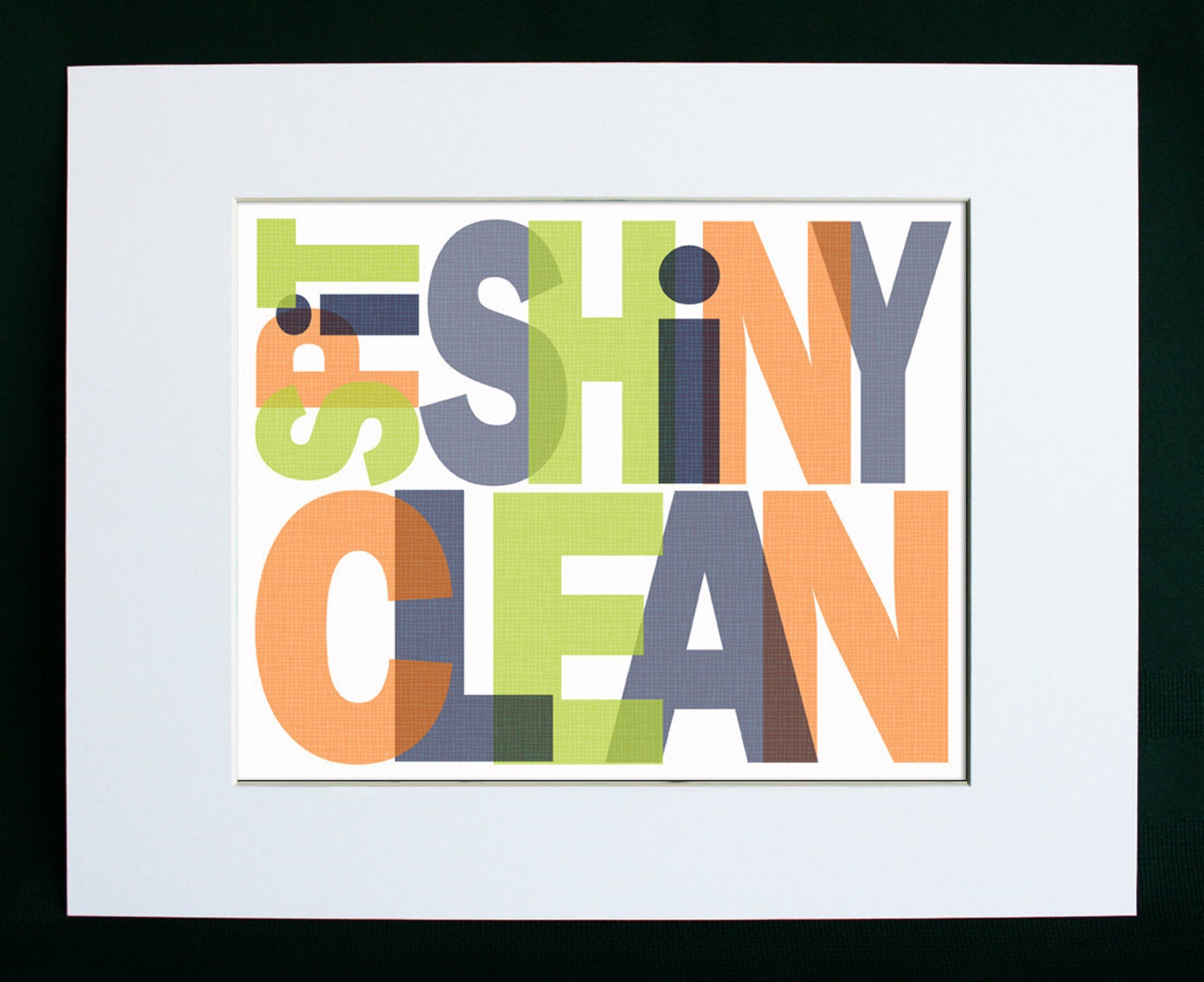 Spit Shiny Clean 8x10 Art Poster with your custom colors | Etsy