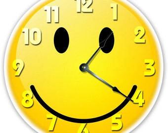 Smiley Face Clock - Etsy