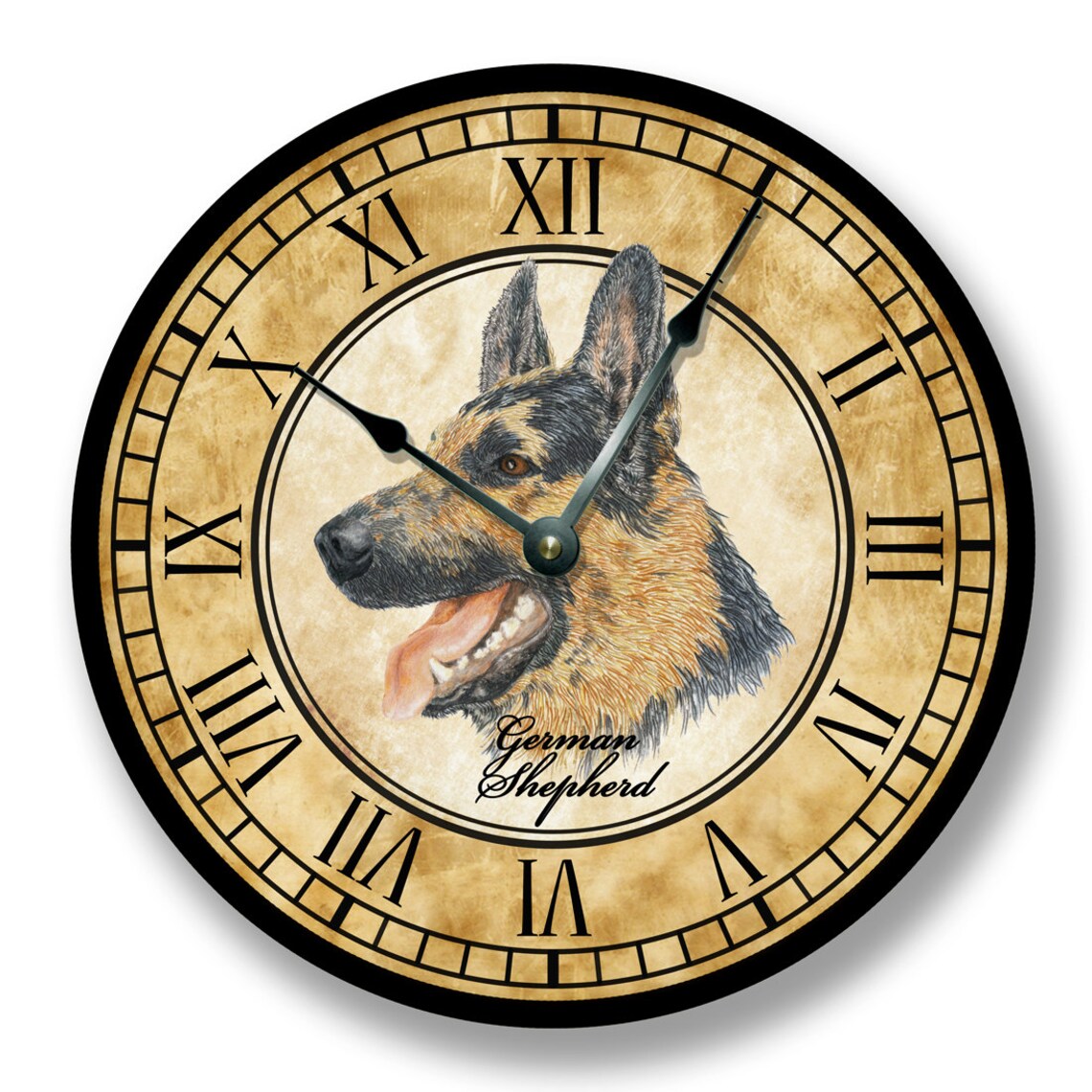 10.5 Wall Clock German Shepherd Dog Wall CLOCK Color - Etsy