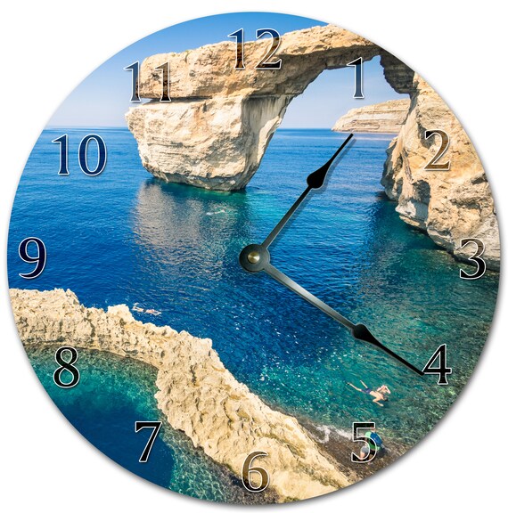 10.5 ROCK ARC On SEA Clock Living Room Clock Large | Etsy